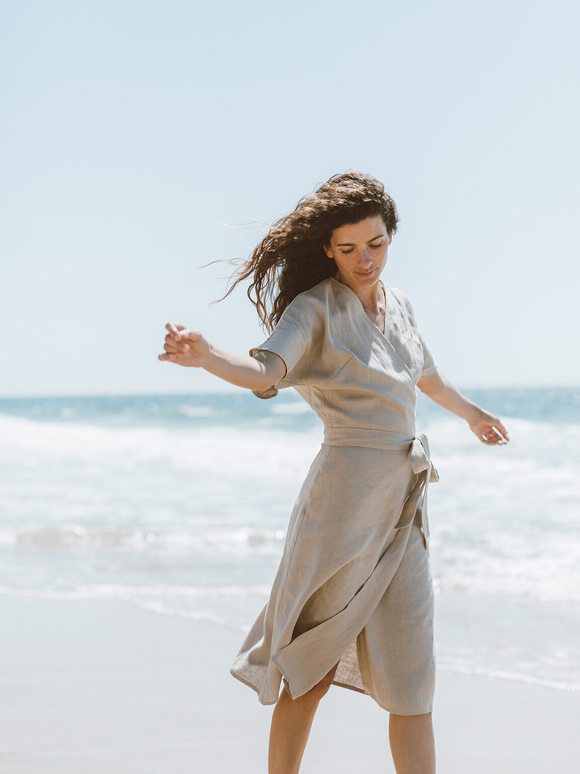 SUMMER Linen Wrap Dress - Love and Confuse